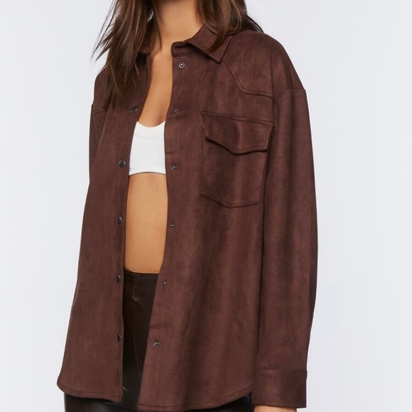 Forever 21 | Jackets & Coats | Brand New Faux Suede Shacket Size Small ...